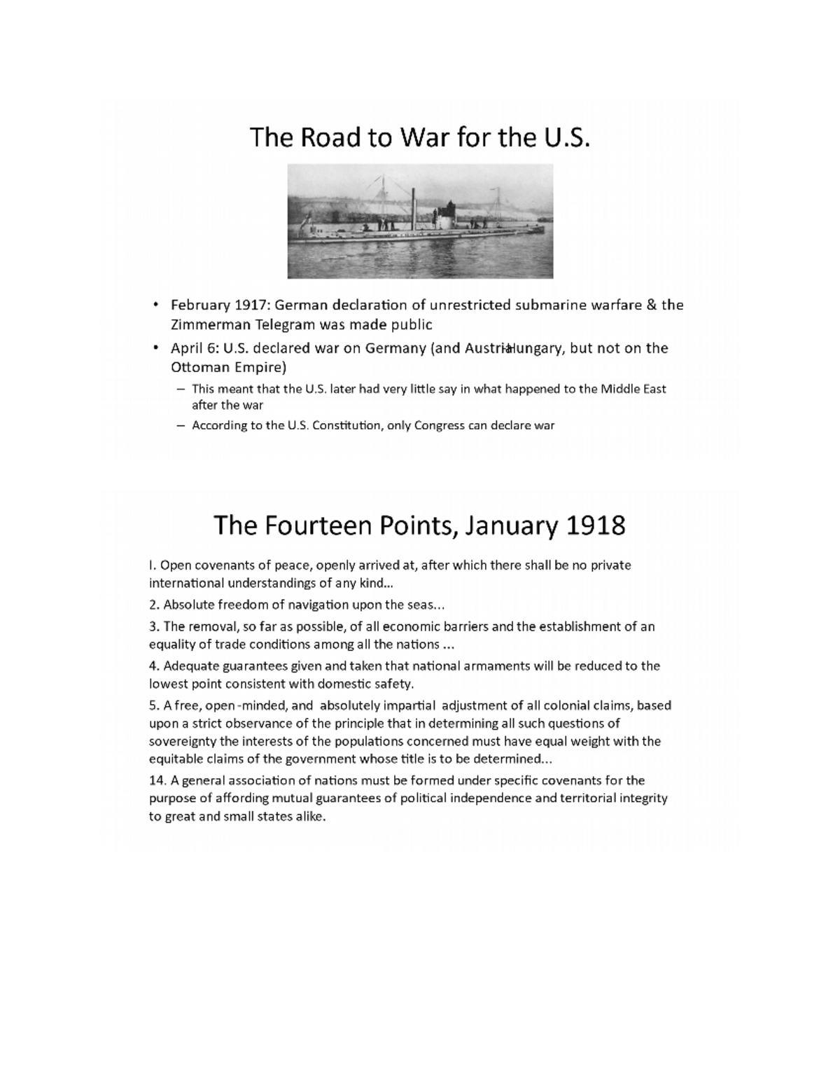 CH.8- ROAD TO WAR FOR US - These are lecture notes for the course AMH ...