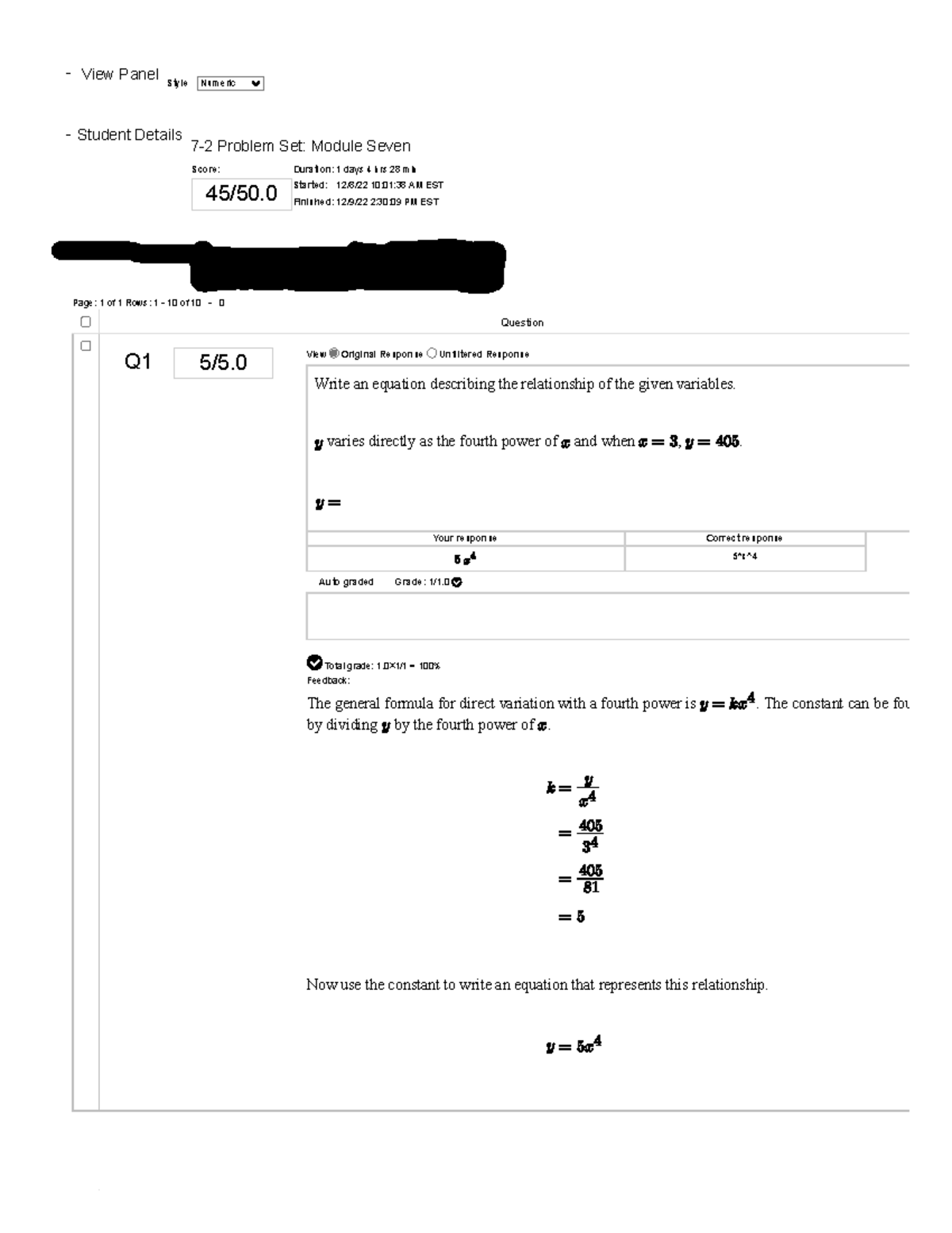 Exam7mat140 - Module 7 Problem Set - Page: 1 of 1 Rows: 1 - 10 of 10 ...
