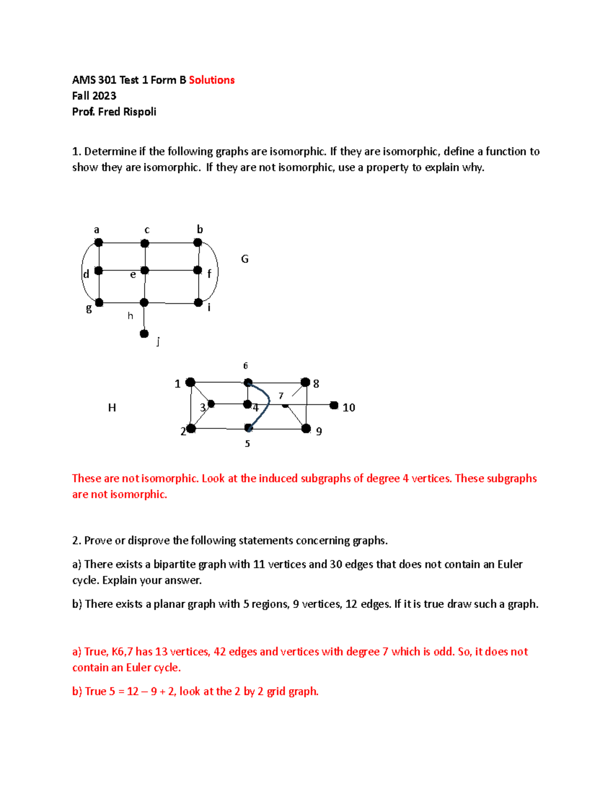 AMS 301 Fall 2023 Test 1 Form B Solutions - AMS 301 Test 1 Form B ...