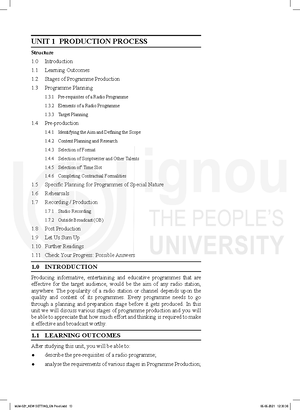 Sound editing - UNIT 4 SOUND EDITING AND MIXING Structure 4 ...