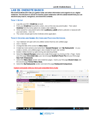 Lab 3B File Management Windows - LAB 3B: FILE MANAGEMENT - WINDOWS I NTRODUCTION In Microsoft ...