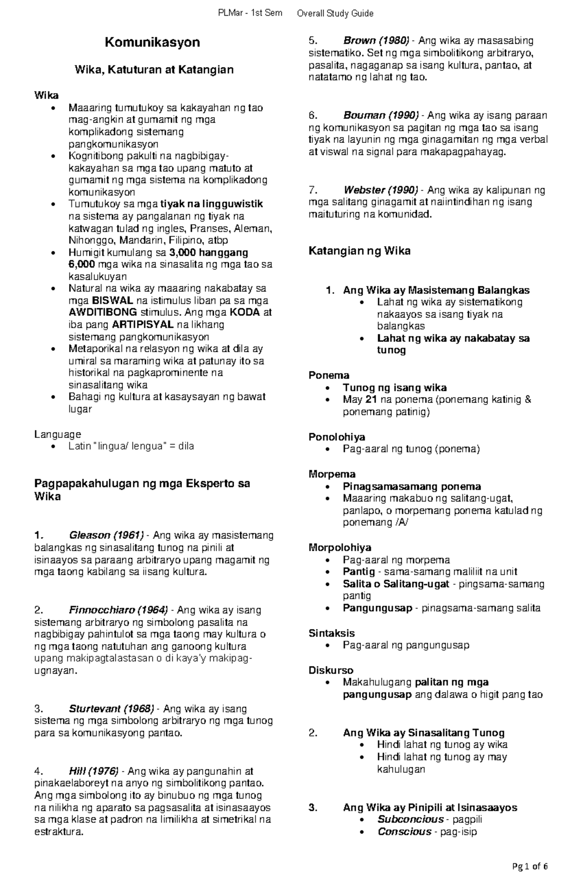 Plmar Komunikason at Pananaliksik 1st Sem Midterms Overall Study Guide ...