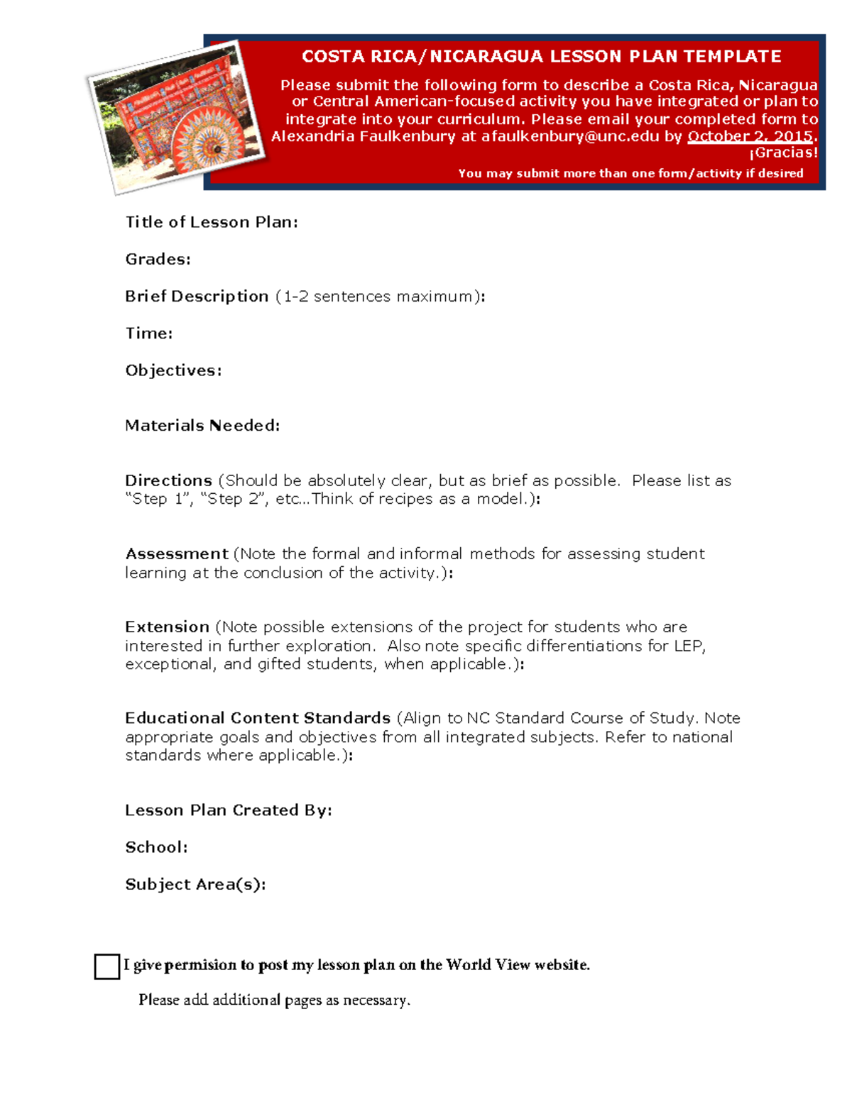 Lesson plan template 05 - Title of Lesson Plan: Grades: Brief ...