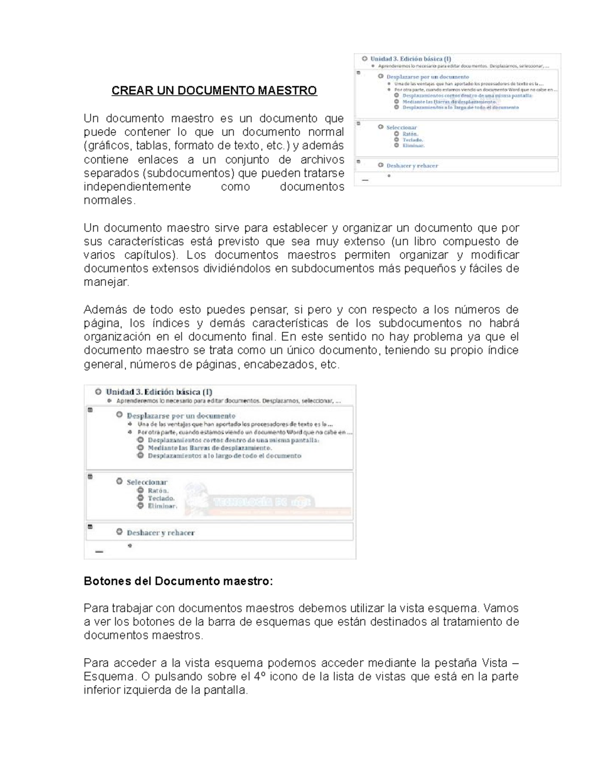 Crear un documento maestro-1 - CREAR UN DOCUMENTO MAESTRO Un documento ...