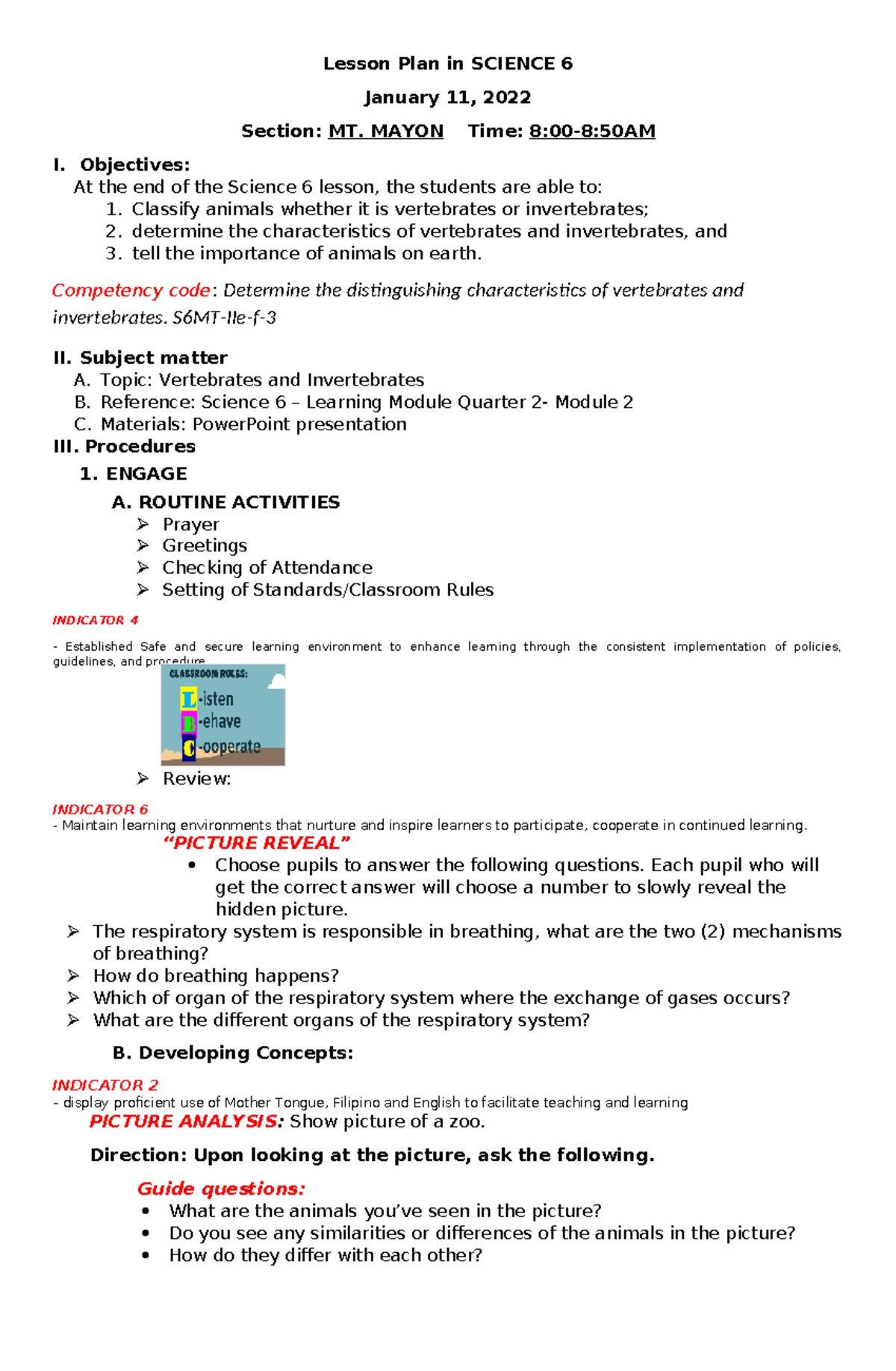 20230310 T064910623 - Bhdjkiihvbk - Lesson Plan in SCIENCE 6 January 11 ...