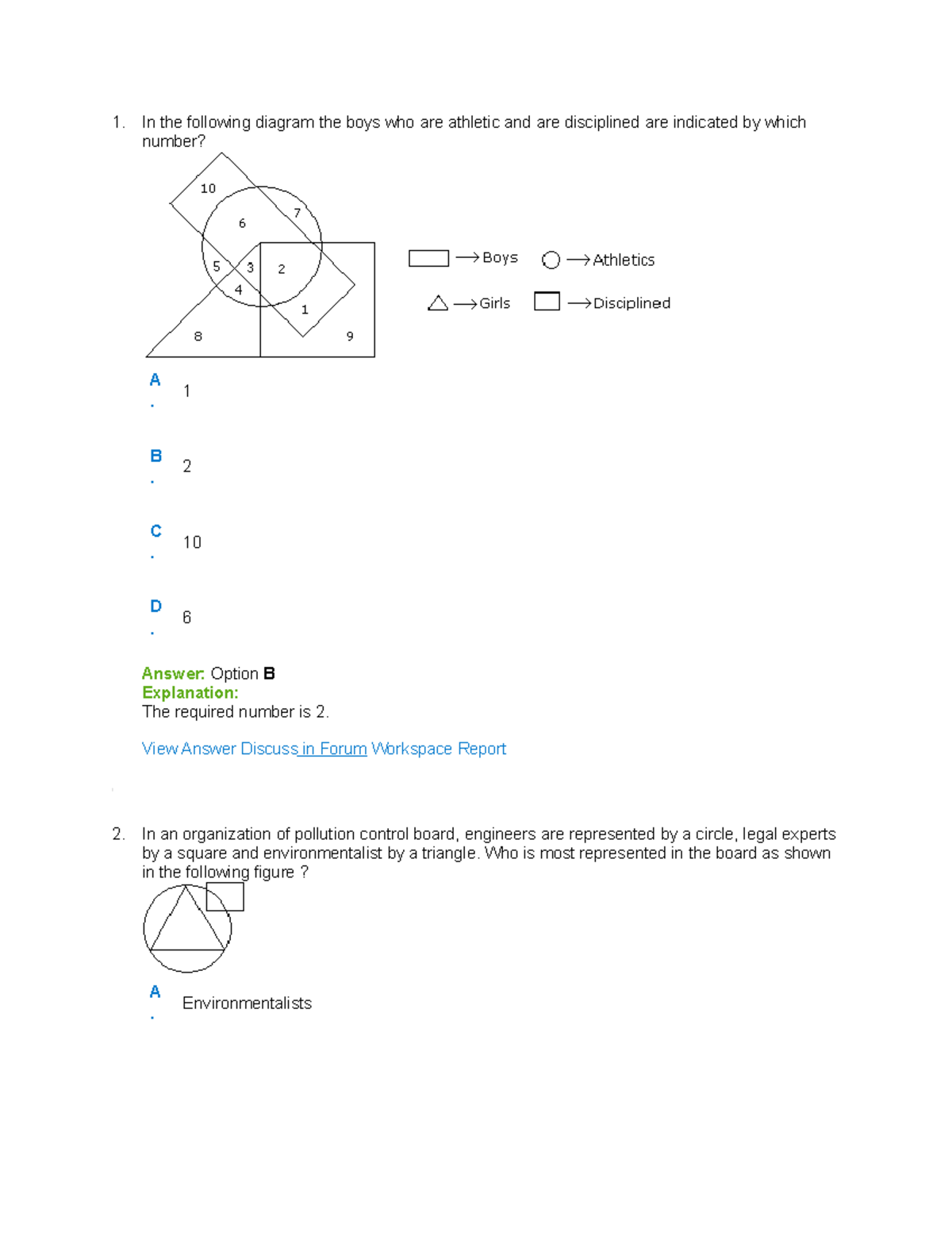 Venn diagram type 2 - Aptitude - In the following diagram the boys who ...