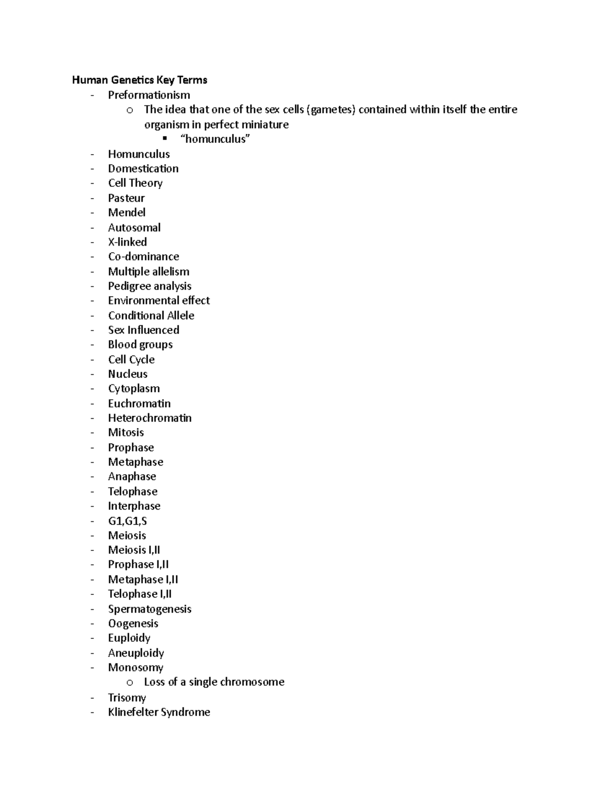 Lecture Notes - Brittany Kraft - Human Genetics Key Terms ...