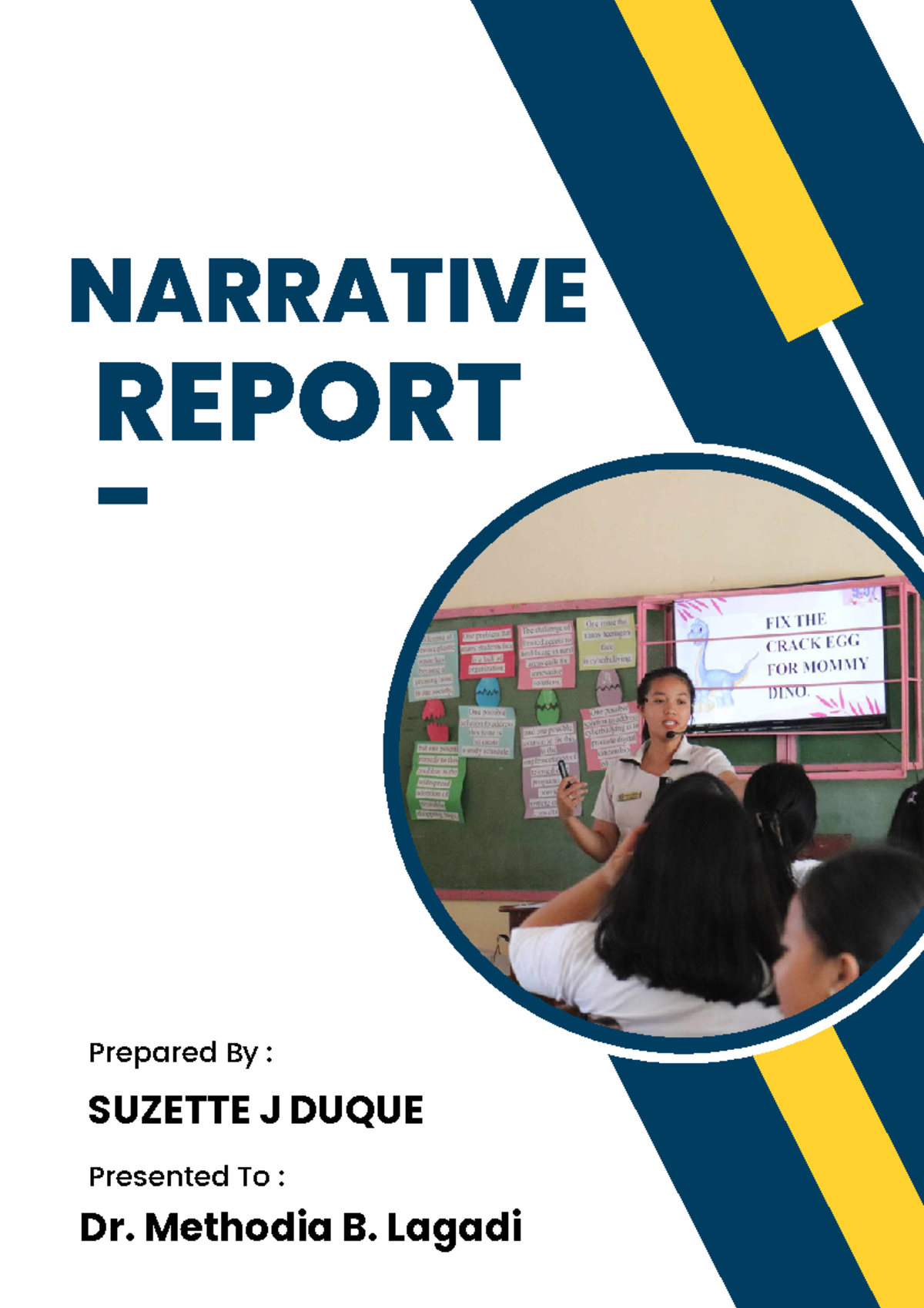 Narrative report - history on education - NARRATIVE REPORT SUZETTE J ...