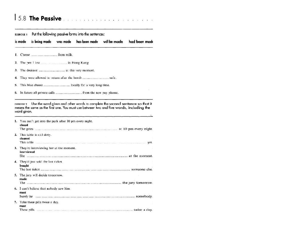 Fce organizer passive - preparacion examen - CAE - Studocu