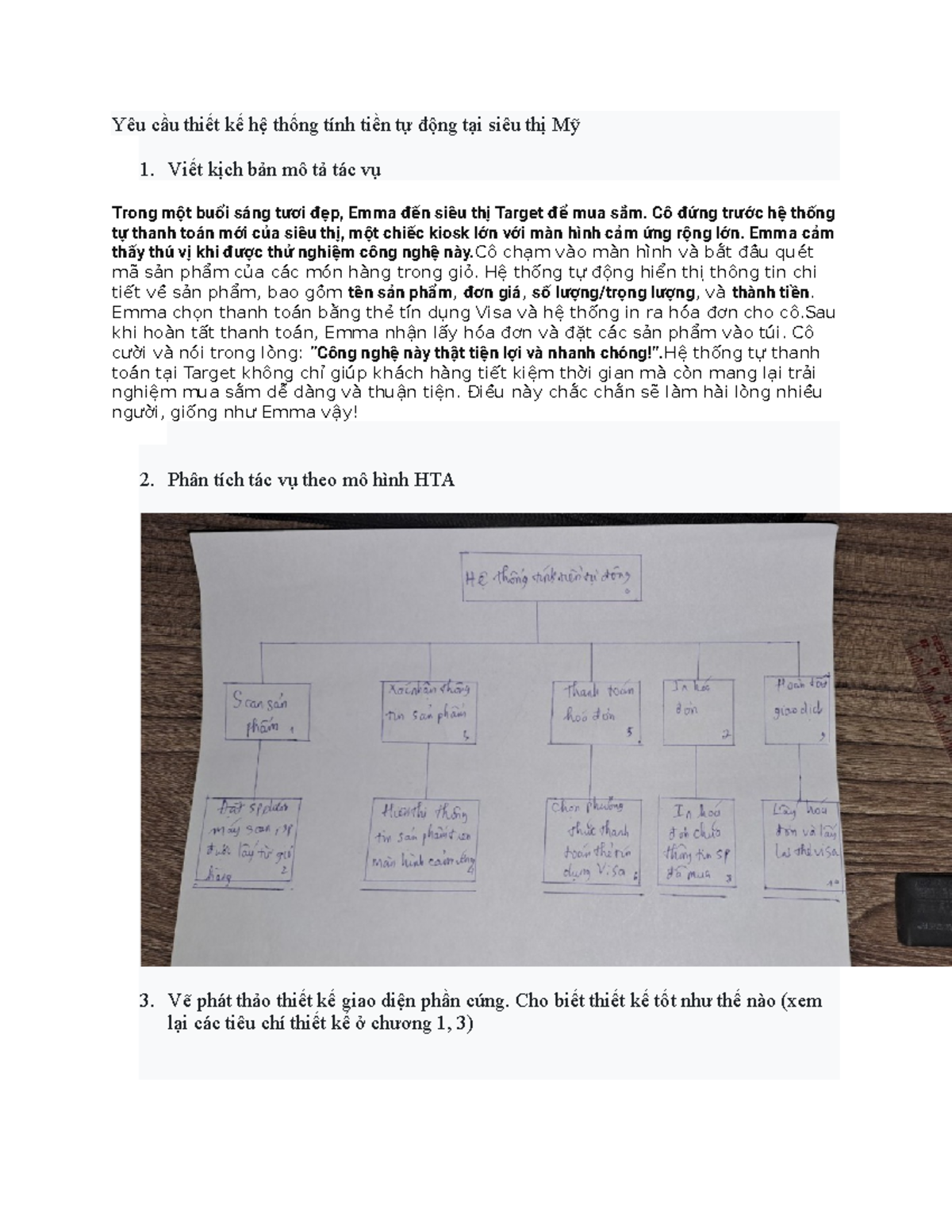 Dang Hoai Nam 22002 555 Nhom6 TTNM - Yêu cầu thiết kế hệ thống tính tiền tự động tại siêu thị Mỹ ...