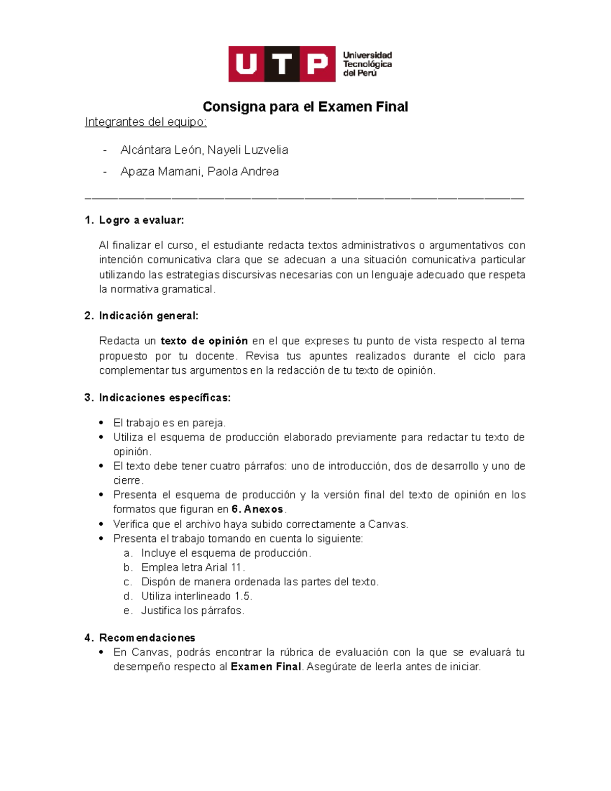 GC N04I Consigna EXFI 21C2A - Derecho Empresarial - UTP - Studocu
