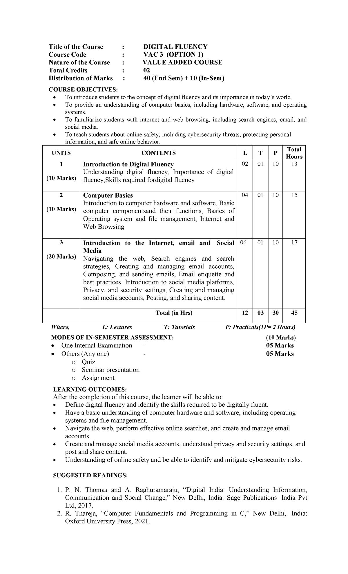 Digital Fluency Option 1 - Title of the Course : DIGITAL FLUENCY Course ...