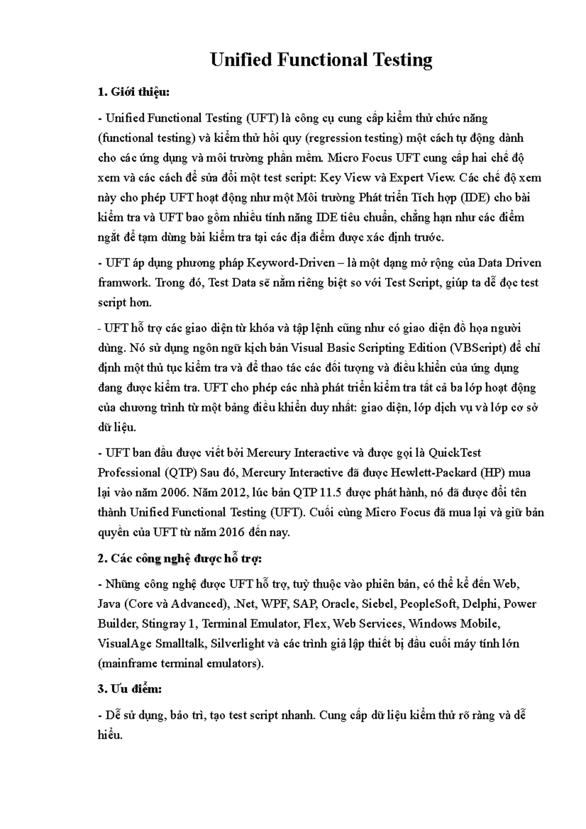 UFT Seminar SWT Group 4 - Học FPT - Unified Functional Testing Giới ...