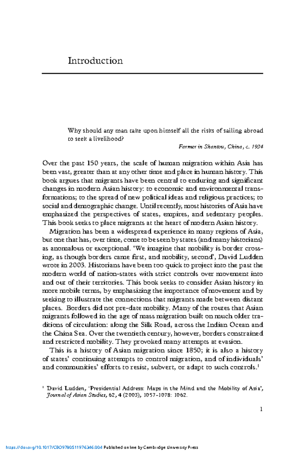 Introduction - Reading material - 1 Introduction Why should any man ...