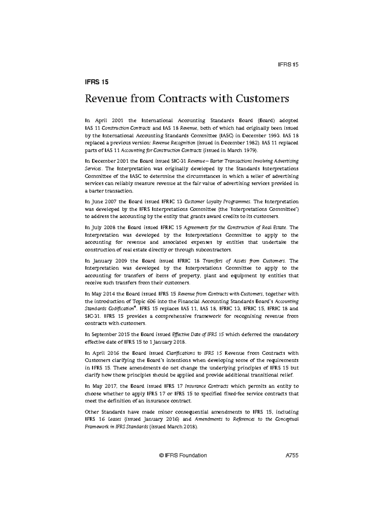 Ifrs 15 revenue from contracts with customers - IFRS 15 Revenue from Contracts with Customers In ...