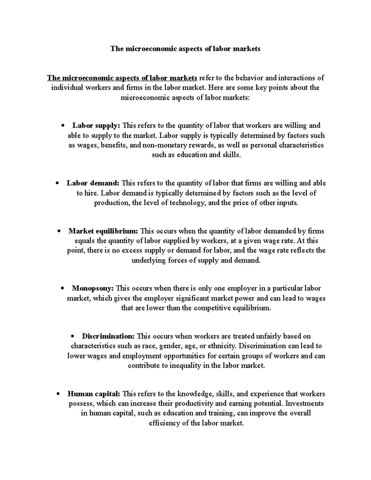 Document 87 - The microeconomic aspects of labor markets - The ...