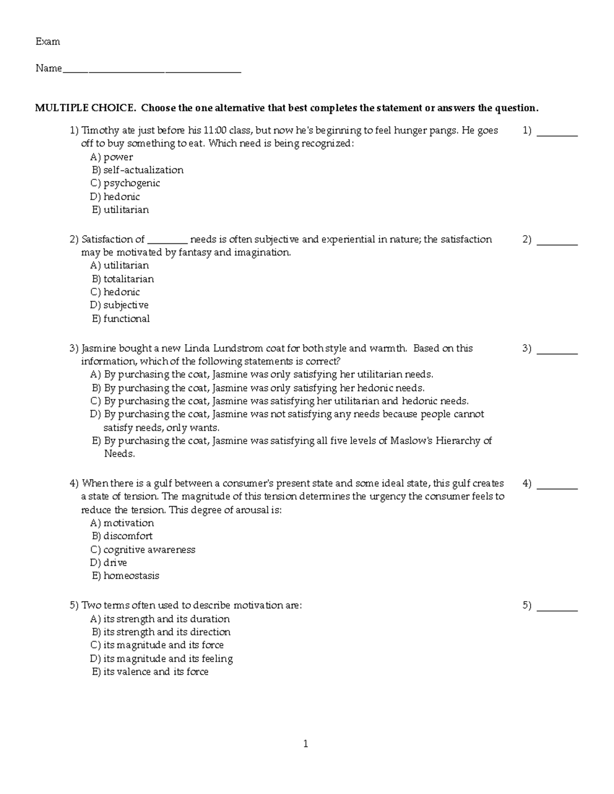 Chapter 4 - Exam Name___________________________________ MULTIPLE ...