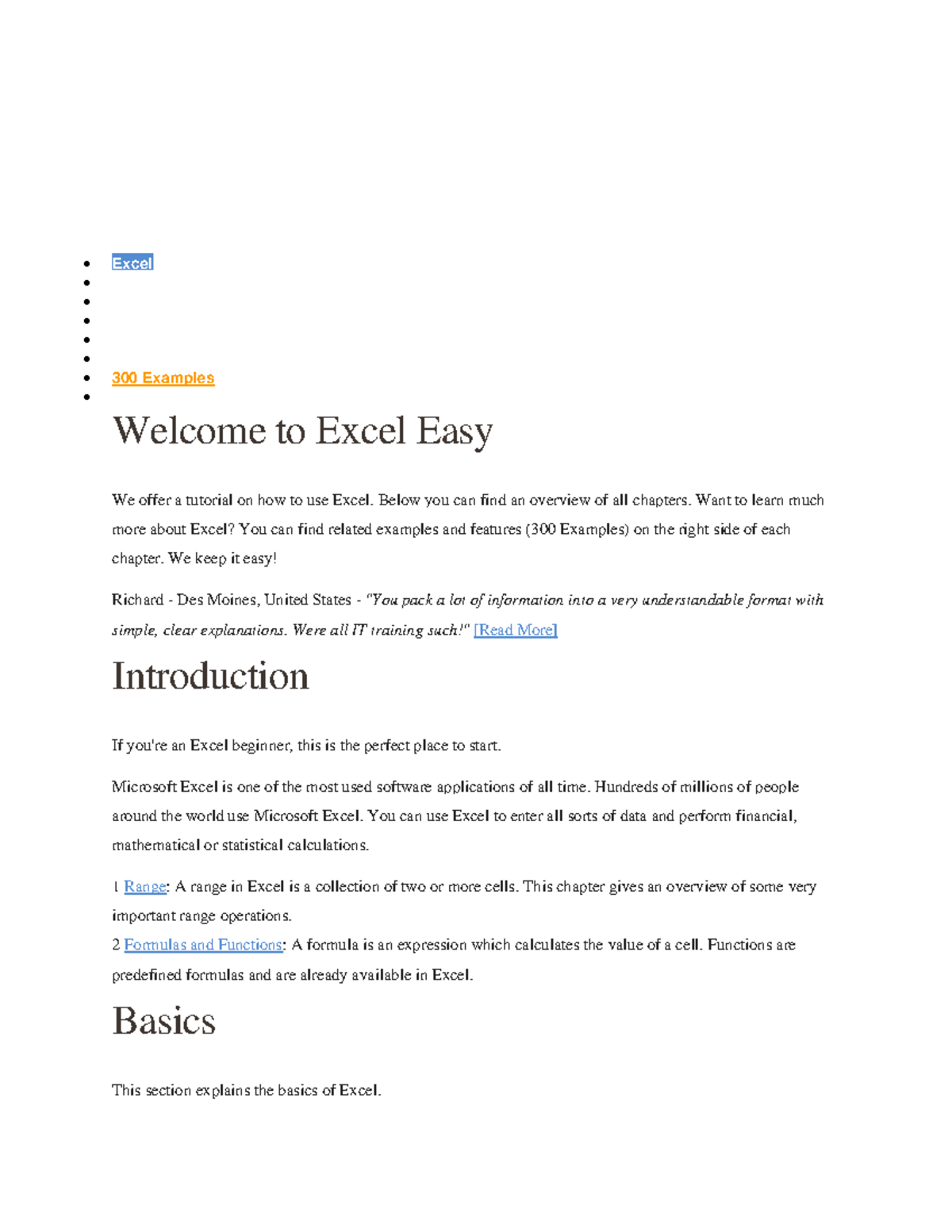 Excel-converted - notes - Excel Easy #1 Excel tutorial on the net Excel ...