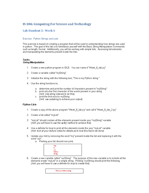 Chapter 07 - Week 09 (B) Loop Structures and Booleans (Handout)Week 09 (B) Loop Structures - Studocu