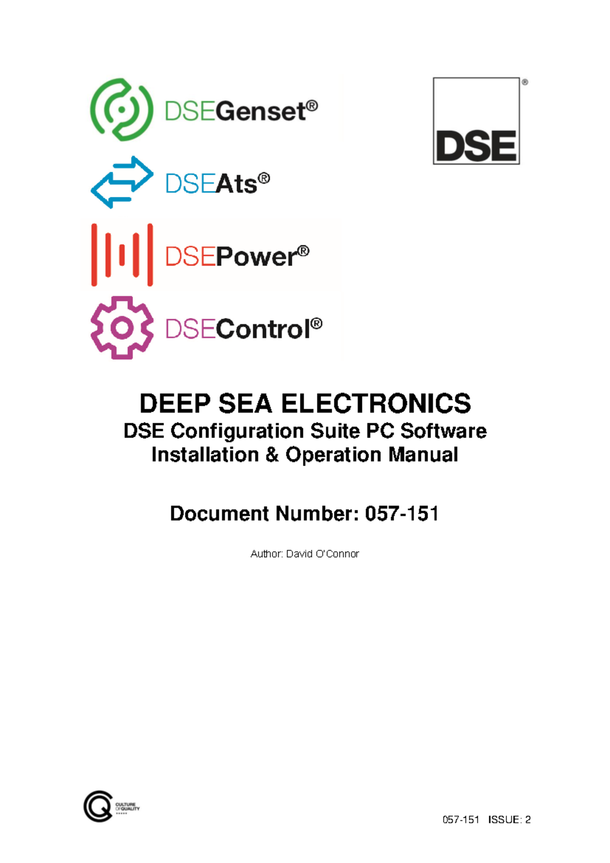 DSE Configuration Suite Software Installation Manual - ####### 057 ...