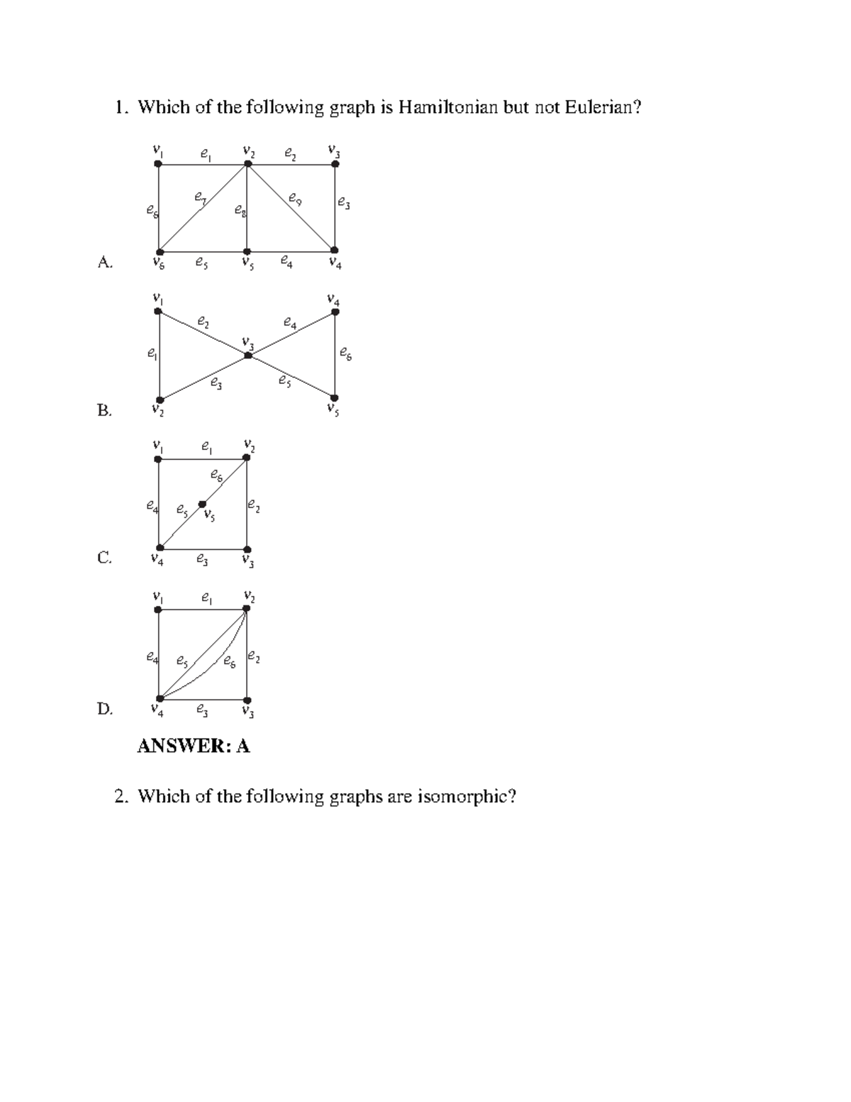 Unit-5Difficult - Difficult level assignment U-5 - Discrete mathematics ...