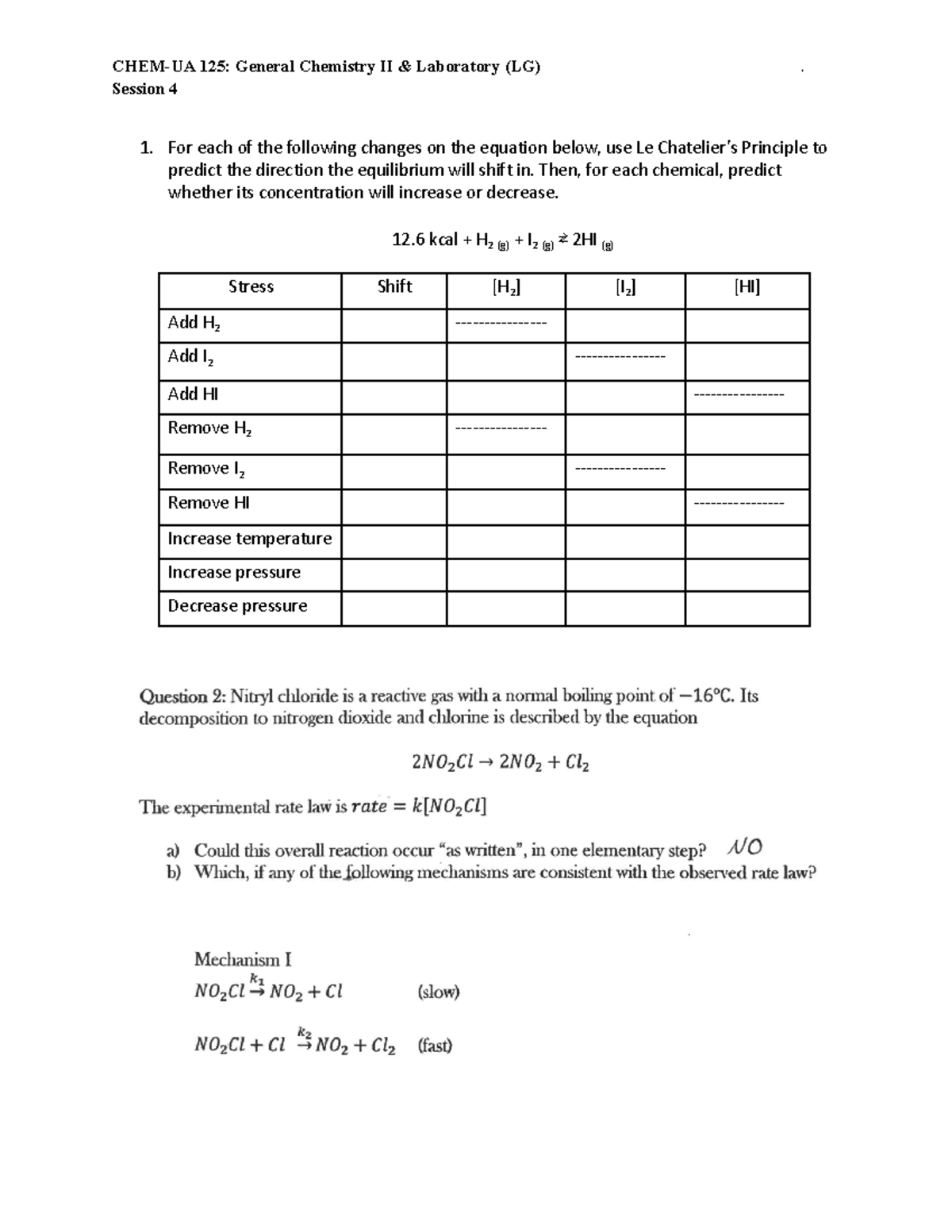 AA GEN CHEM II LG 4 Worksheet - Session 4 ak8143@nyu 1. For each of the ...