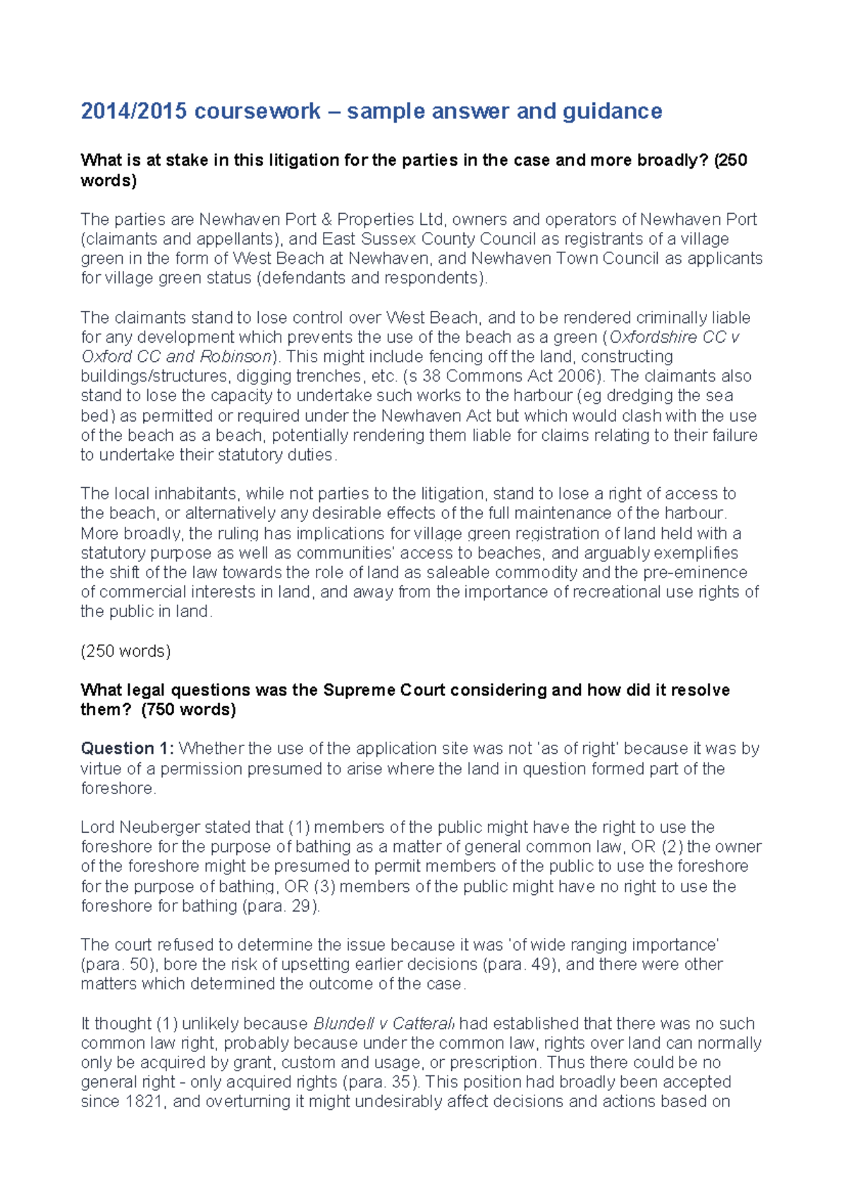 2014-2015 Sample Answer and Guidance - 2014/2015 coursework – sample ...