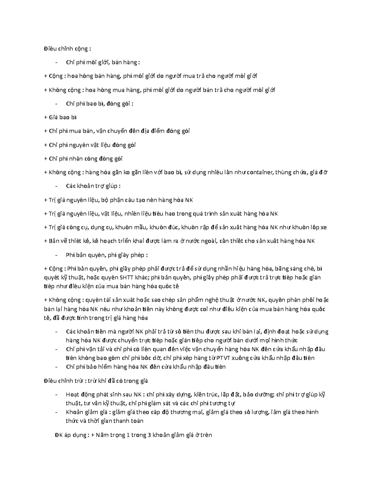 Điều chỉnh cộng - ghffhff - Điềều ch nh c ng :ỉ ộ - Chi phí môi gi i, bán hàng :ớ C ng : hoa ...
