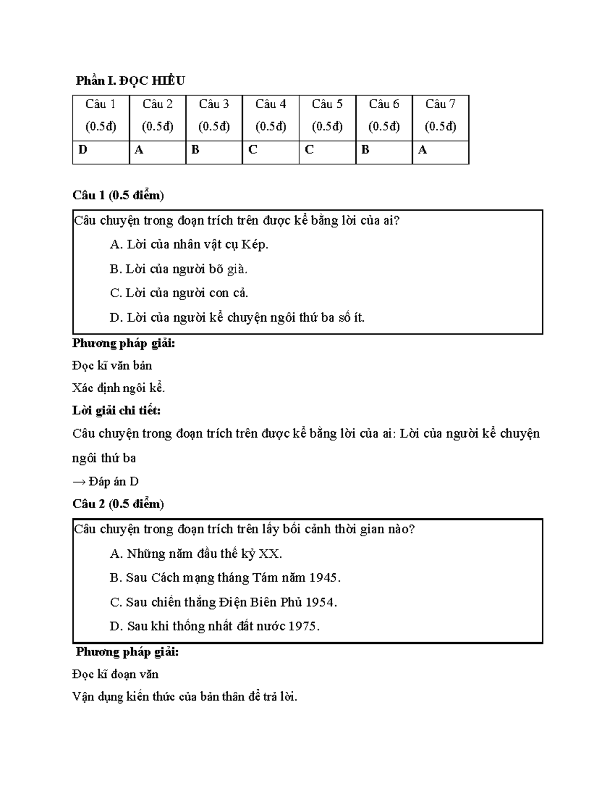 De thi hoc ki 1 van 11 ket noi tri thuc de so 1 1701417866 - Phần I. ĐỌC HIỂU Câu 1 (0đ) Câu 2 ...
