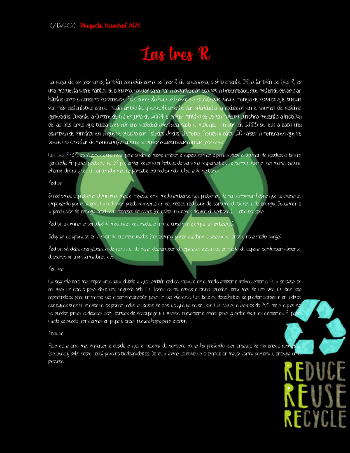 Las tres R:¿Que son ? y ¿Qué significan? - 10/12/ La regla de las tres ...