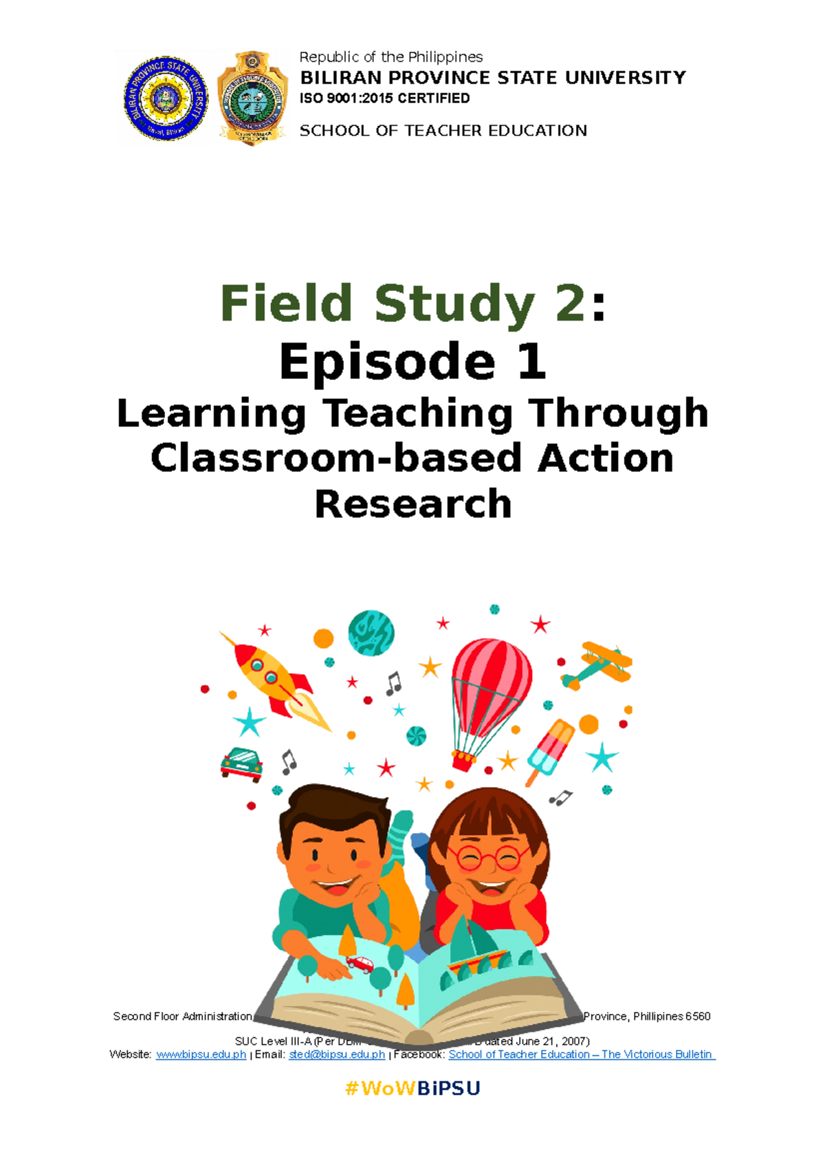 Learning-Packet Field-Study-2-Episode-1 - BILIRAN PROVINCE STATE ...