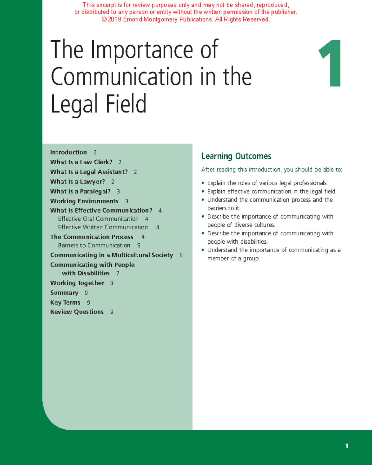 CLP2-01 - Nothing - 1 The Importance of Communication in the Legal ...