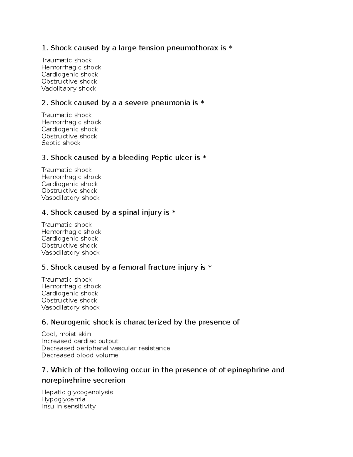 Shock - Lecture notes 2 - 1. Shock caused by a large tension ...