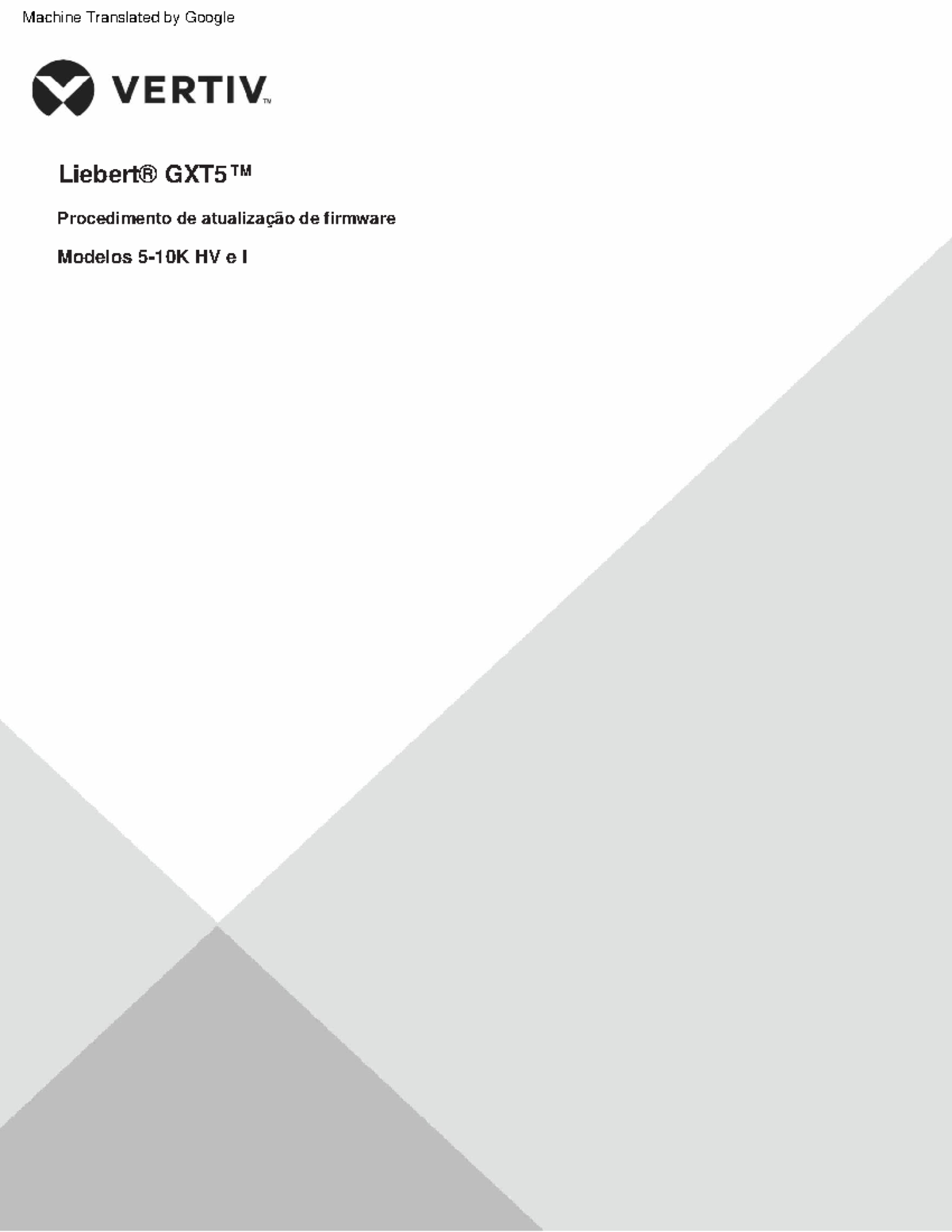 GXT5 VRLA 5-10k HV,I Model Firmware Update Procedure Rev1 - Modelos 5 ...