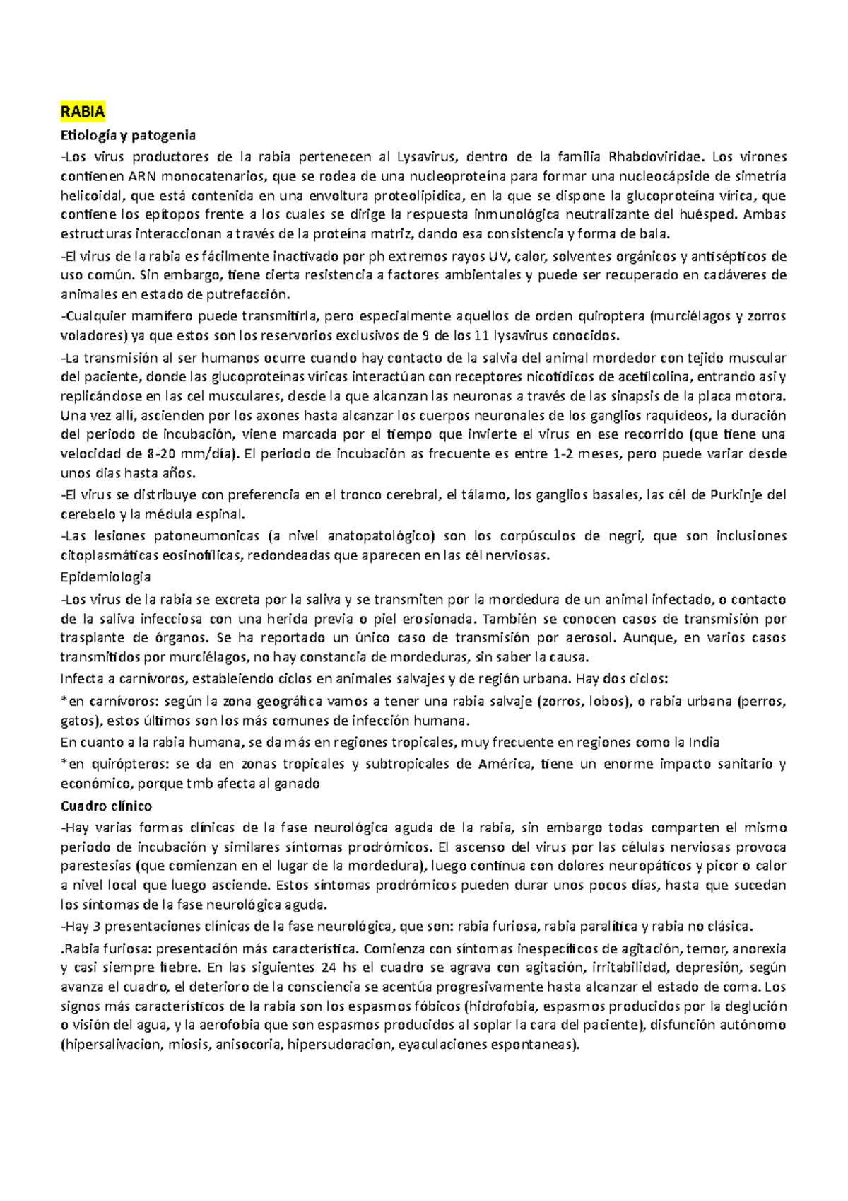 Rabia - RABIA Etiología y patogenia -Los virus productores de la rabia ...