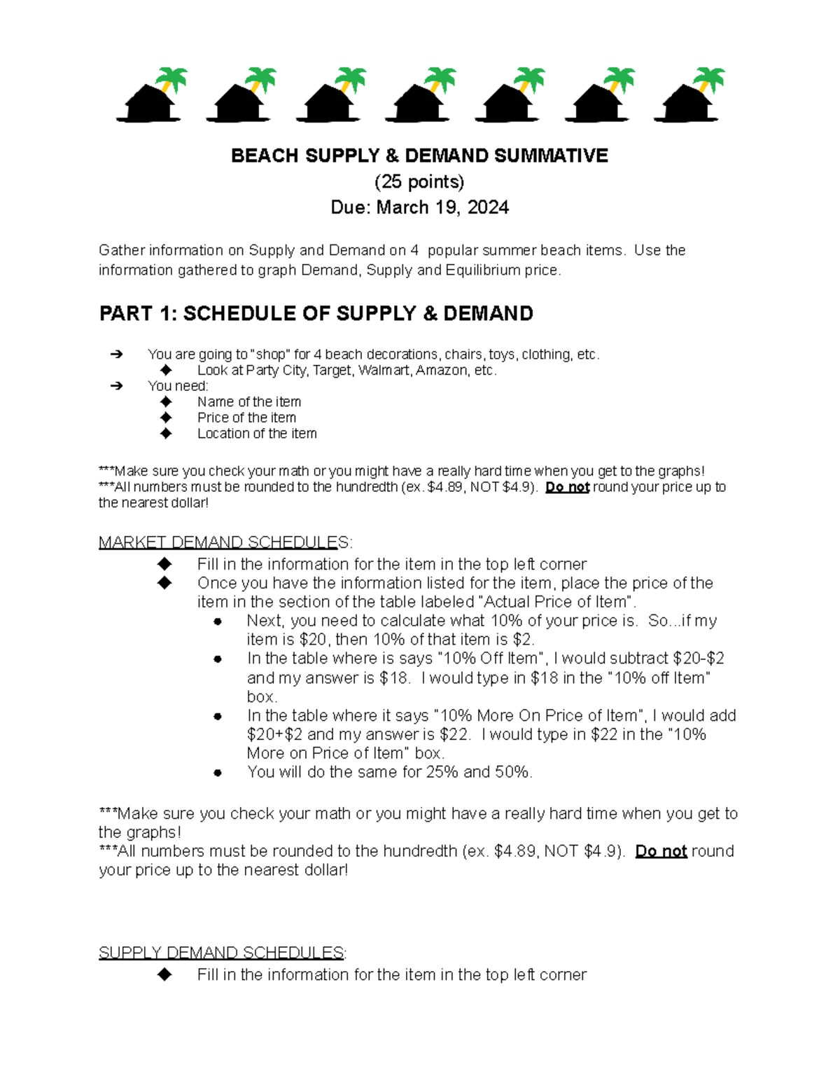 Copy of Beach Supply & Demand Summative - BEACH SUPPLY & DEMAND ...