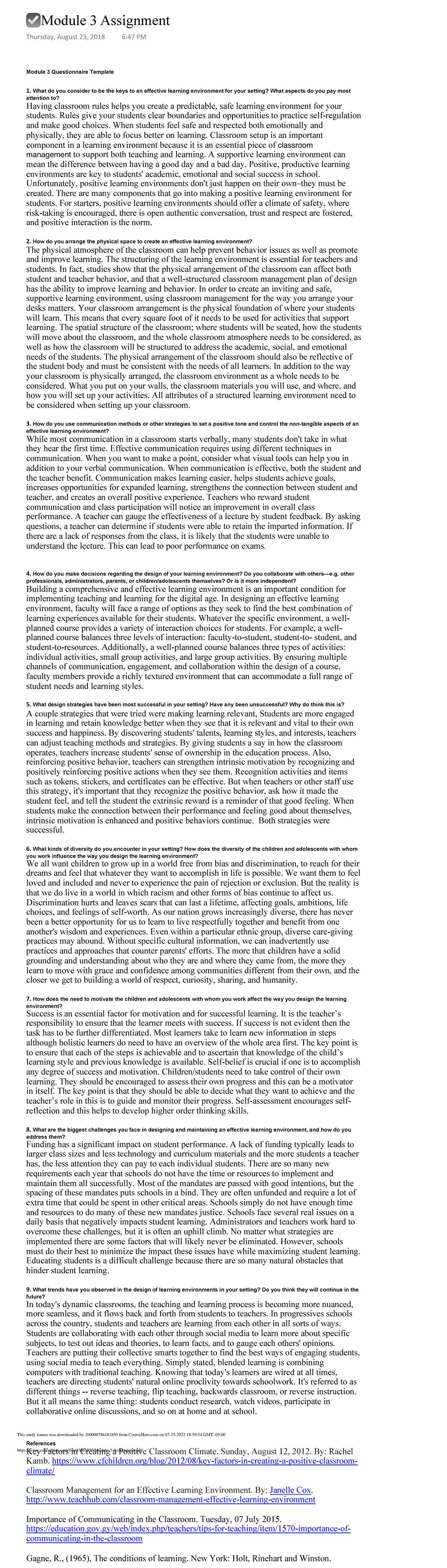 Module 3 Assignment - Module 3 Questionnaire Template 1 do you consider ...