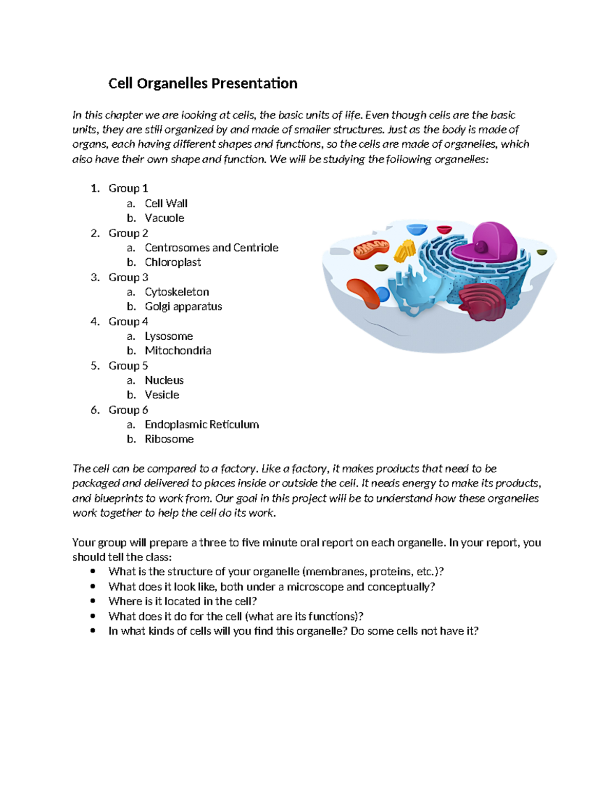 Copy of Organelles PP - Very good - Cell Organelles Presentation In ...