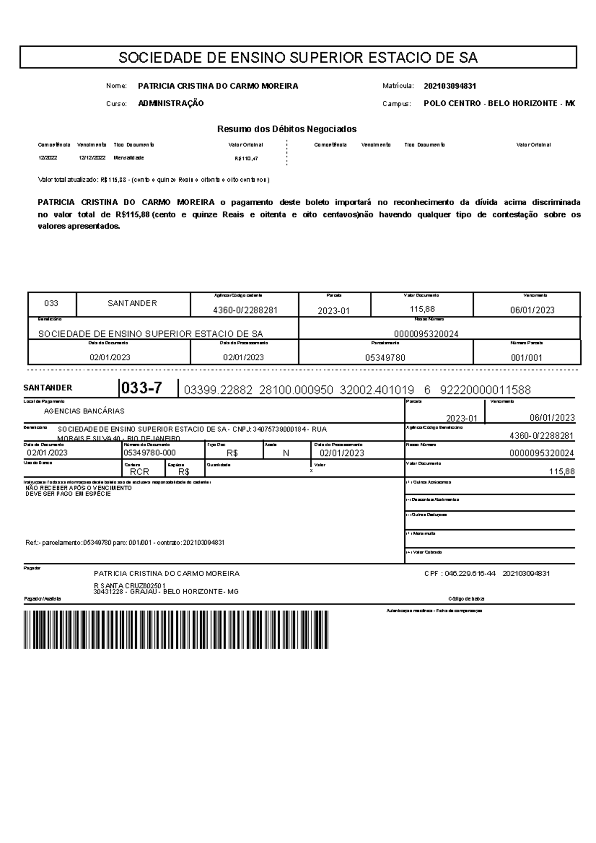 Boleto (14) - sadasdas - Competência Vencimento Tipo Documento Valor ...