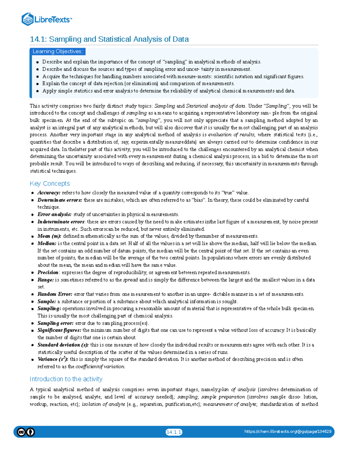 Sampling and Statistical Analysis of Data - Describe and discuss the sources and types of ...
