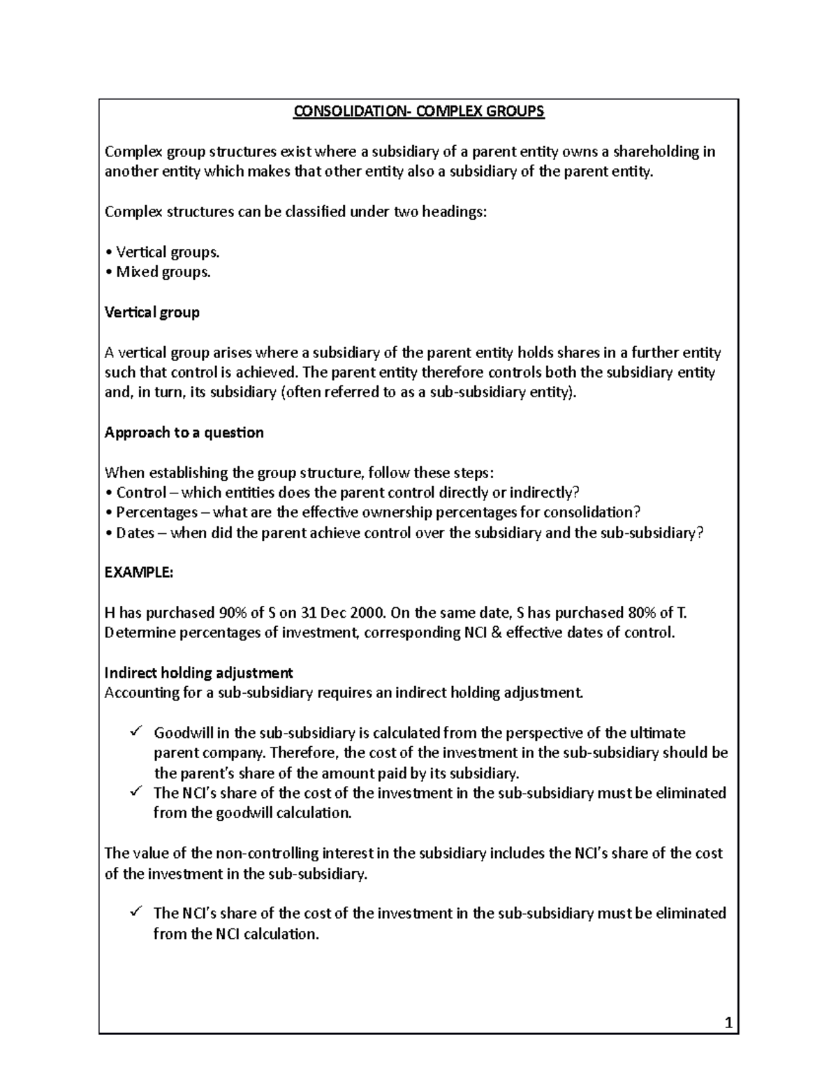 Consolidation - SBR - aaaa - CONSOLIDATION- COMPLEX GROUPS Complex ...