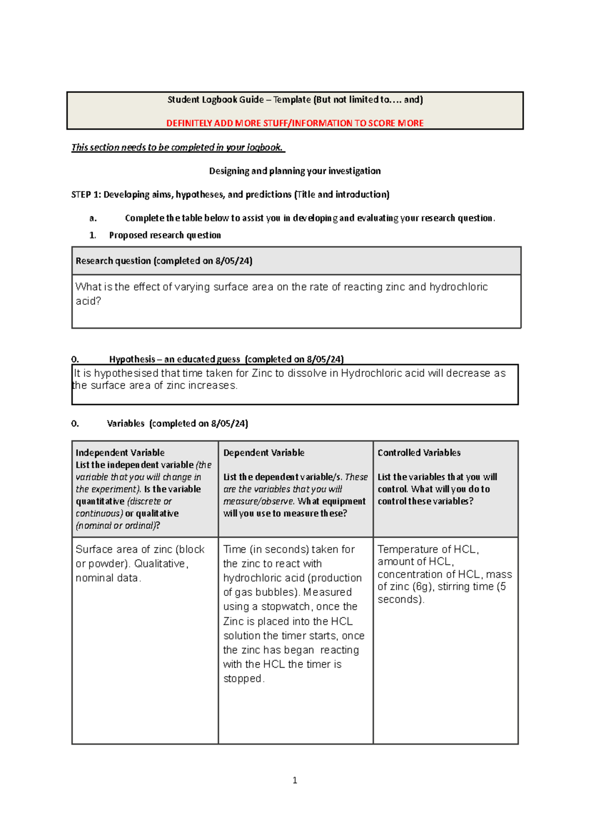Copy of Logbook Template.docx - Student Logbook Guide – Template (But ...