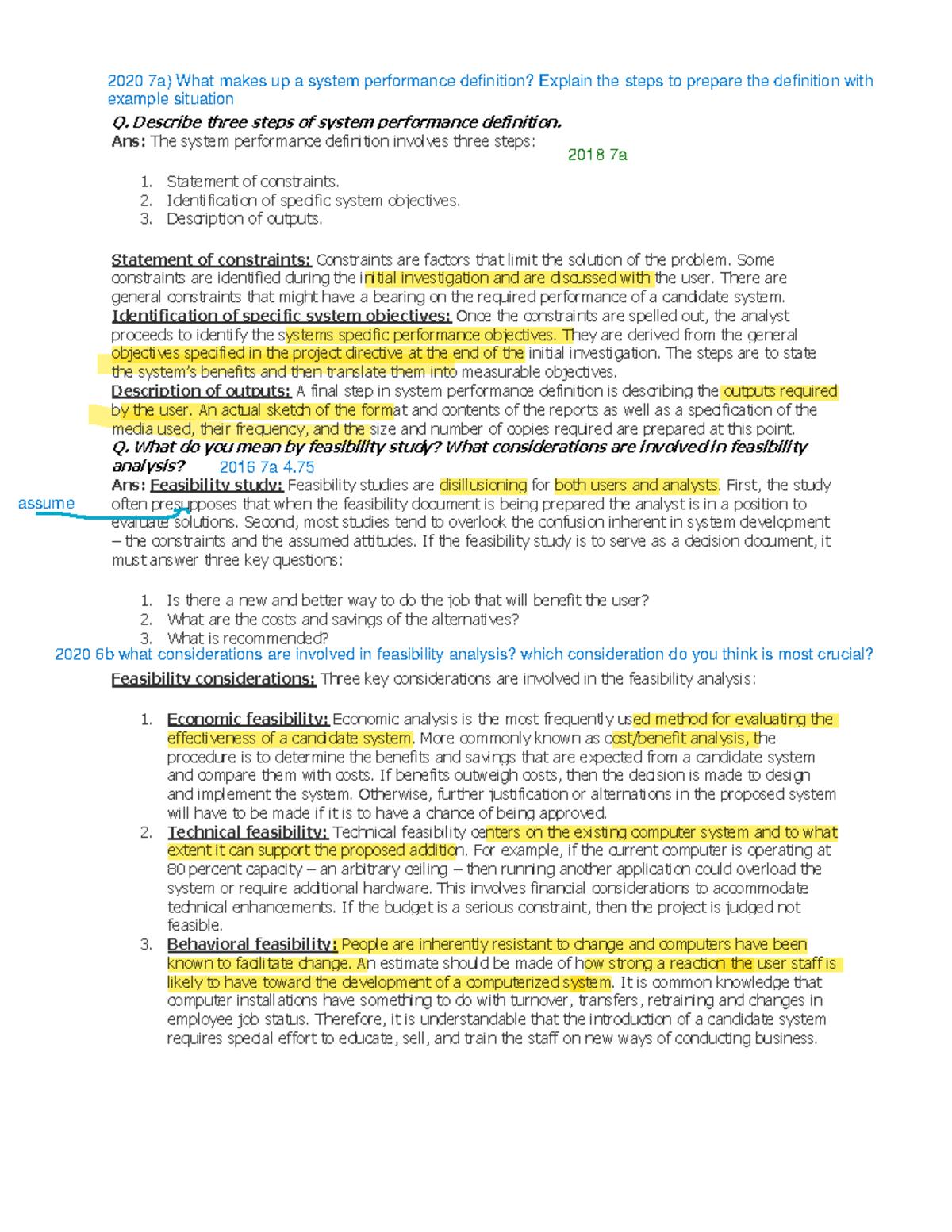 Chapter 07(System) - System Analysis and Design - Q. Describe three ...