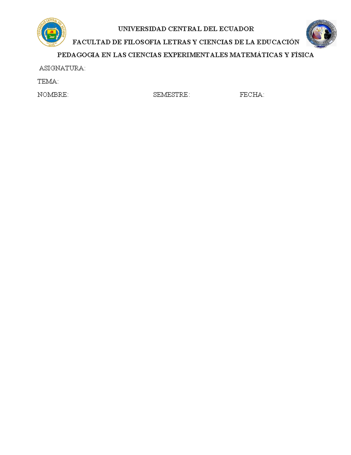 Membrete de legislacion - Legislación - UNIVERSIDAD CENTRAL DEL ECUADOR FACULTAD DE FILOSOFIA ...
