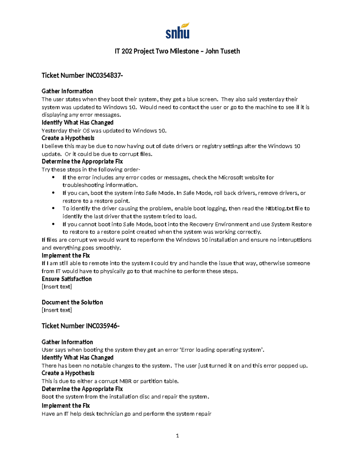 IT 202 Project Two Milestone - They also said yesterday their system ...