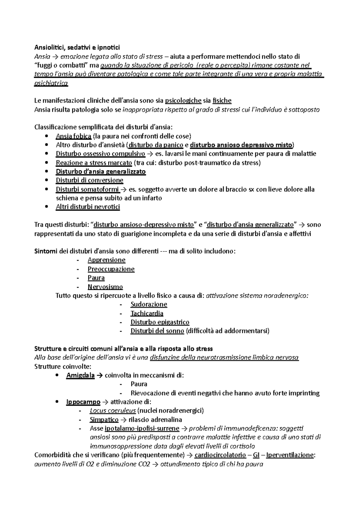 Ansiolitici - Sedativi - Ipnotici - Ansiolitici, sedativi e ipnotici ...