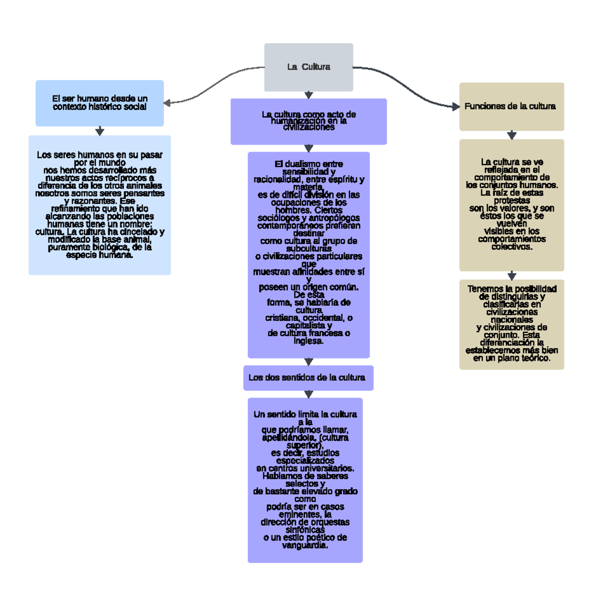 Cultura Mapa conceptual - La Cultura El ser humano desde un contexto ...