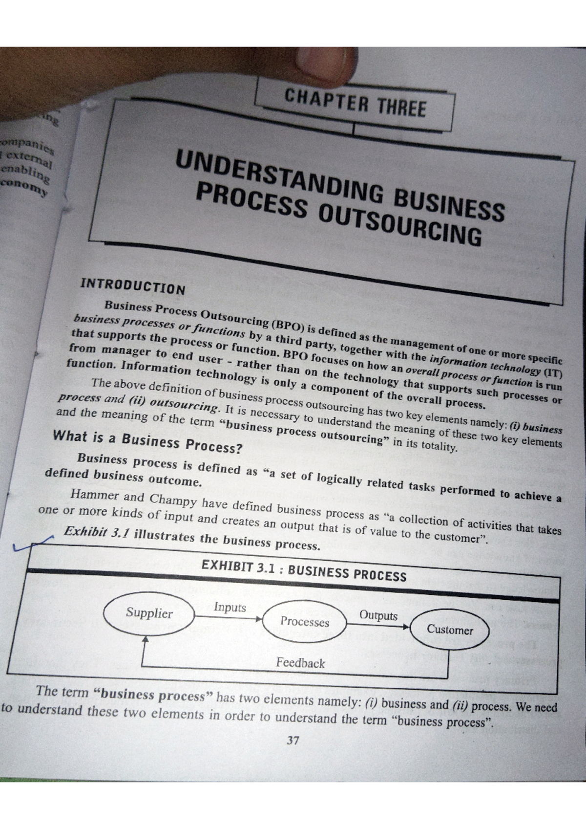 Bpo understanding - notes - CHAPTER THREE UNDERSTANDING BUSINESS ...