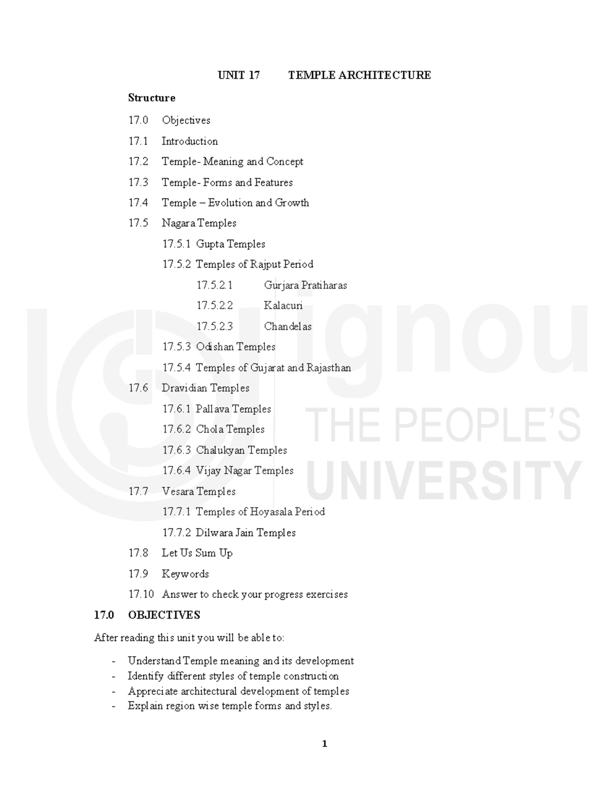 TA 2 - temple architecture notes - UNIT 17 TEMPLE ARCHITECTURE ...