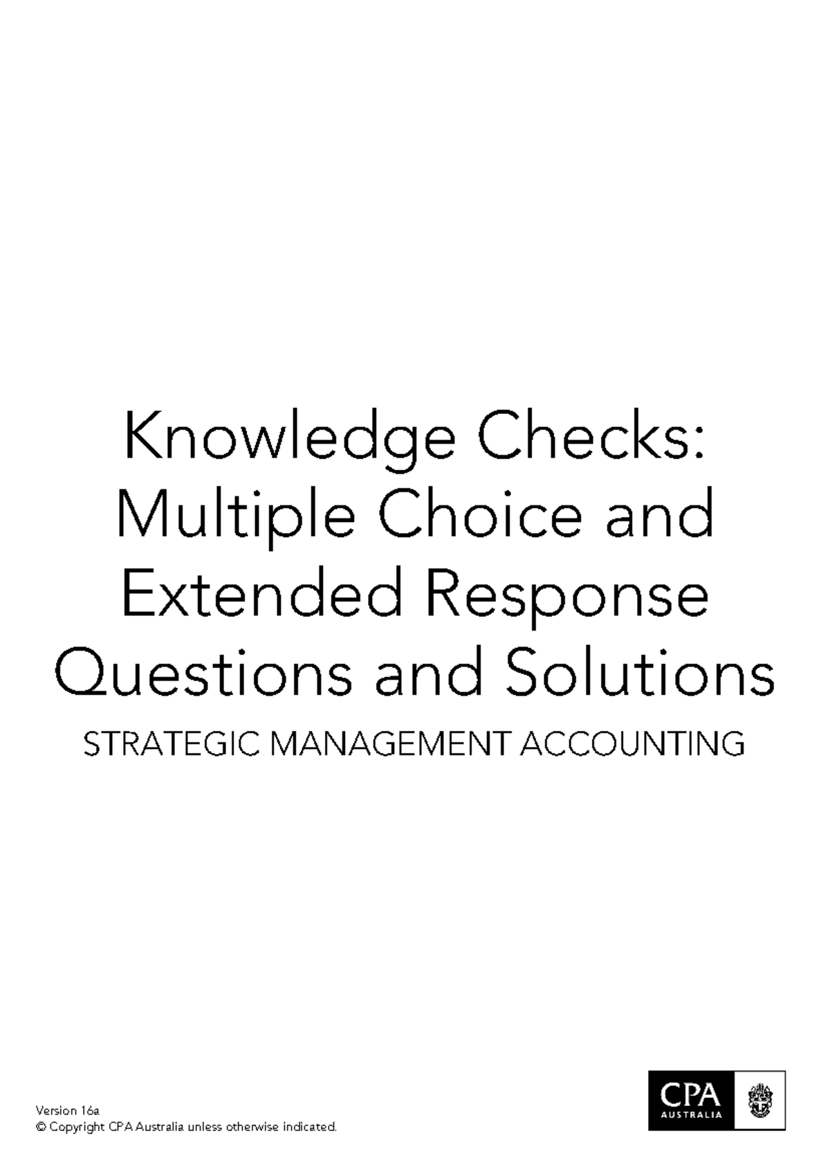 Knowledge Checks Multiple Choice And Extended Response Questions And